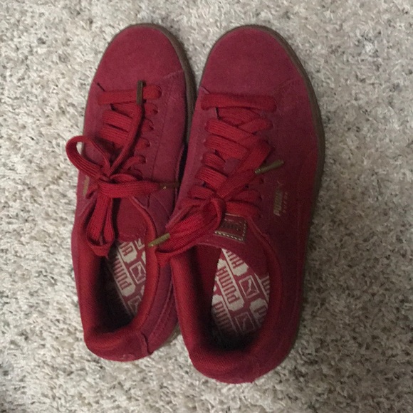 Puma | Shoes | All Red Puma Sneakers W75 | Poshmark